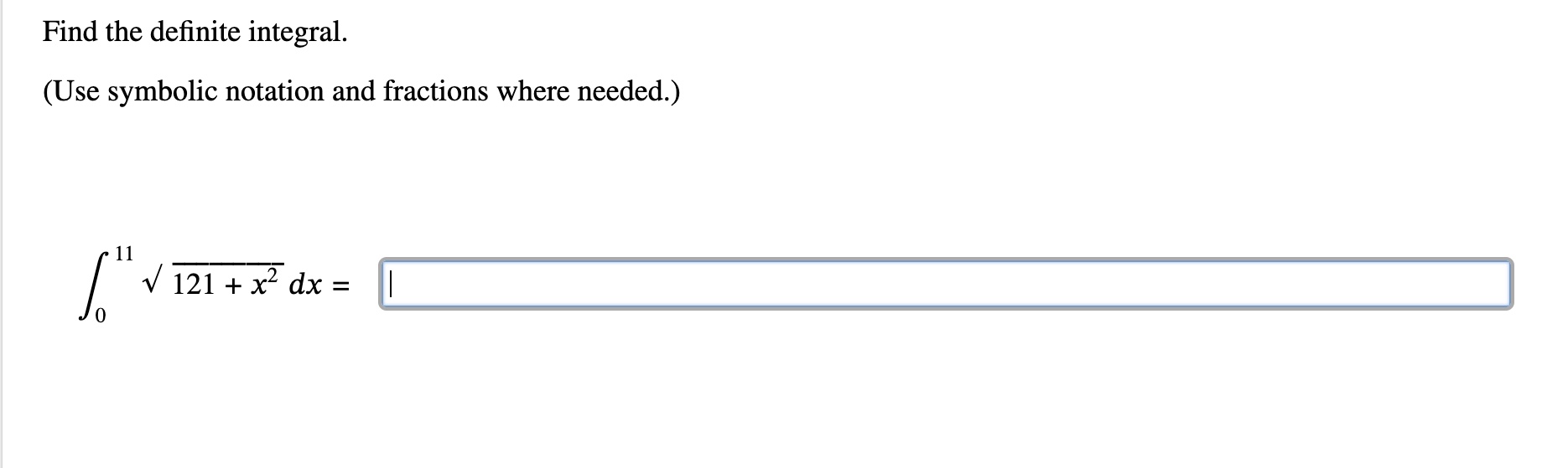 Solved Find the definite integral.(Use symbolic notation and | Chegg.com