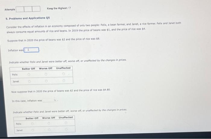 Solved 5. Problems and Applications Q5 Consider the effects | Chegg.com