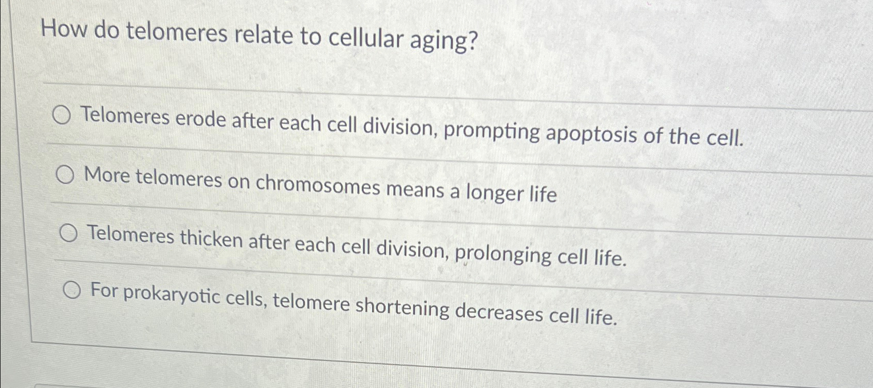 Solved How do telomeres relate to cellular aging?Telomeres | Chegg.com
