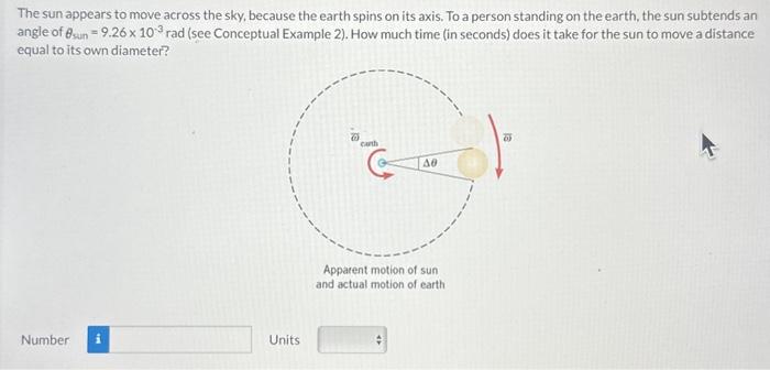 The sun appears to move across the sky, because the | Chegg.com
