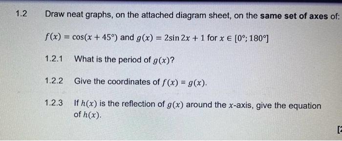 Solved Draw neat graphs, on the attached diagram sheet, on | Chegg.com