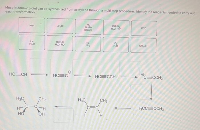 Solved Meso-butane-2,3-diol can be synthesized from | Chegg.com