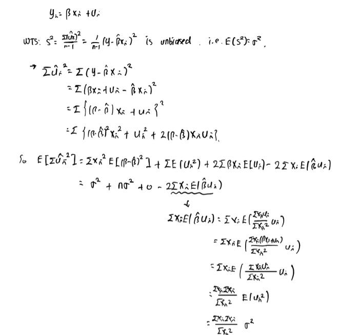 Solved I'm handling the linear regression model without | Chegg.com