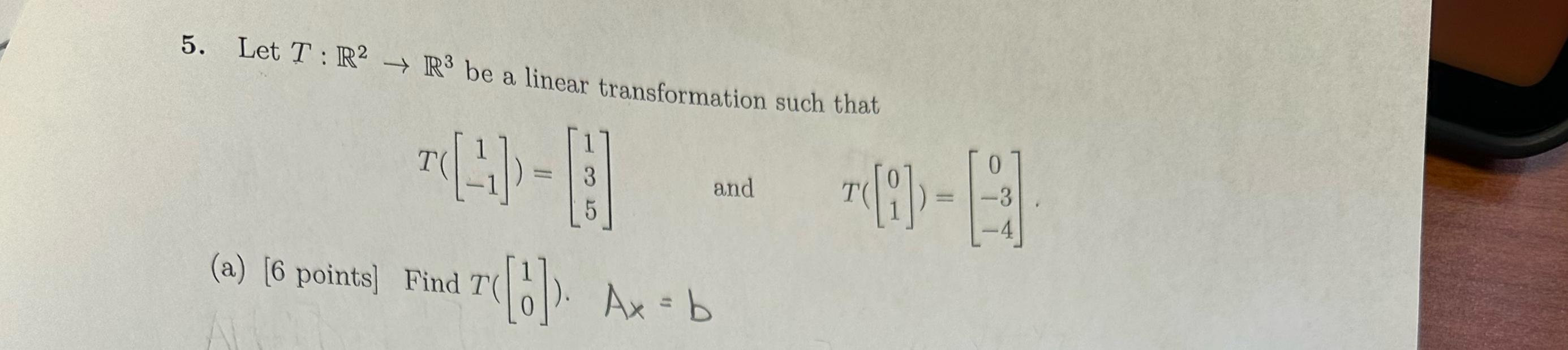Solved Let T:R2→R3 ﻿be a linear transformation such | Chegg.com