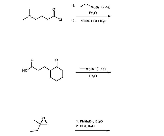 Solved 1. MgBr(2eq) 2. dilute HCl/H2O | Chegg.com