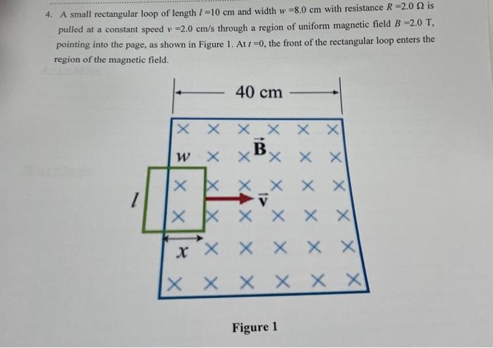 Solved 4. A small rectangular loop of length l=10 cm and | Chegg.com