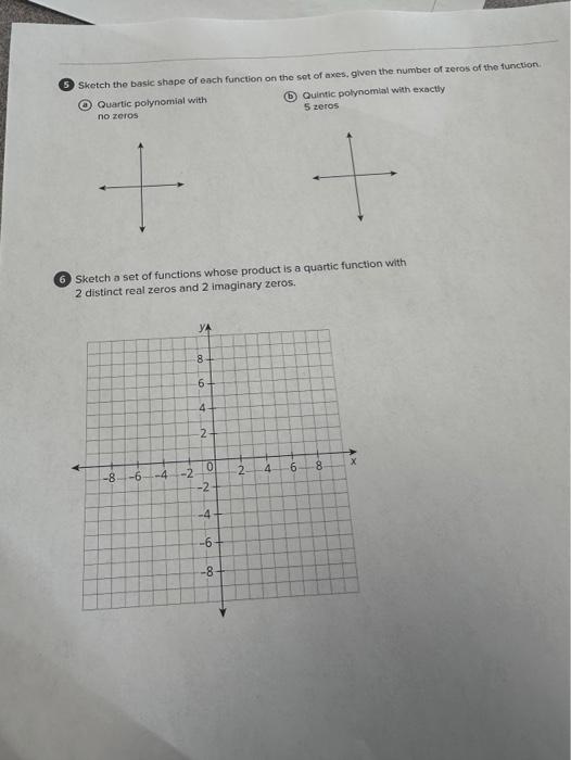 Solved 5. Sketch the basic shape of each function on the set | Chegg.com
