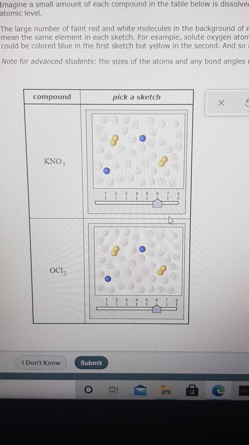 Imagine a small amount of each compound in the table | Chegg.com