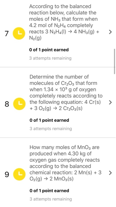 Solved According to the balanced reaction below, calculate | Chegg.com