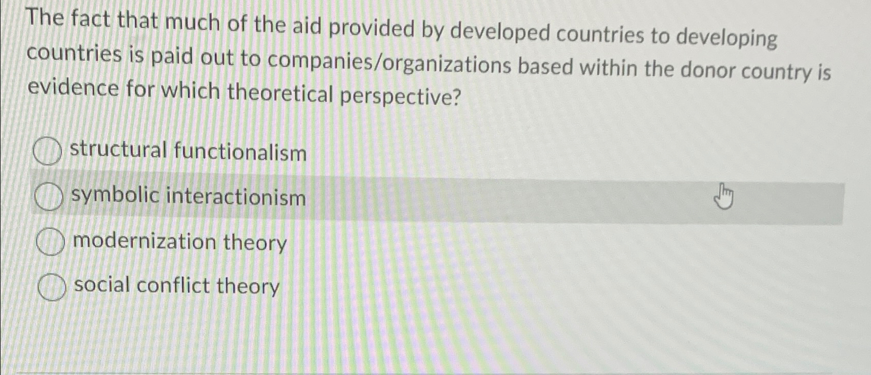 Solved The fact that much of the aid provided by developed | Chegg.com