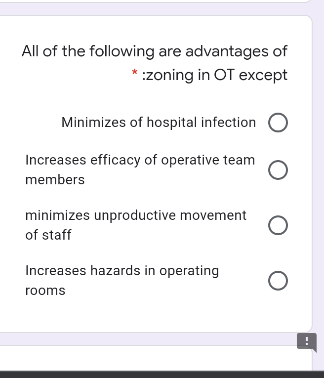 Solved All of the following are advantages of :zoning in OT | Chegg.com