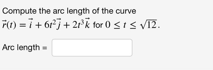 Solved (1 point) Using the arc length formula for a | Chegg.com