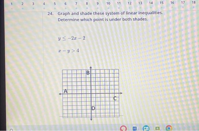 Solved 24. Graph and shade these system of linear | Chegg.com