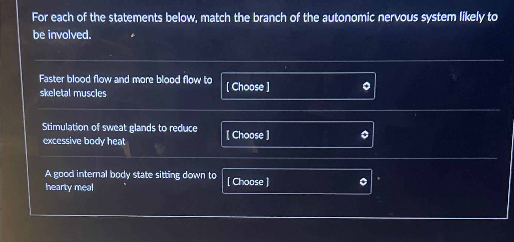 Solved For each of the statements below, match the branch of | Chegg.com