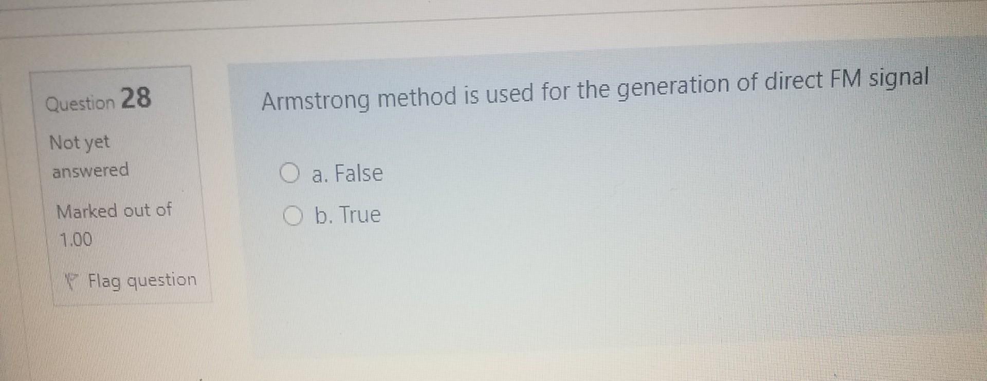 Solved Question 28 Armstrong method is used for the | Chegg.com