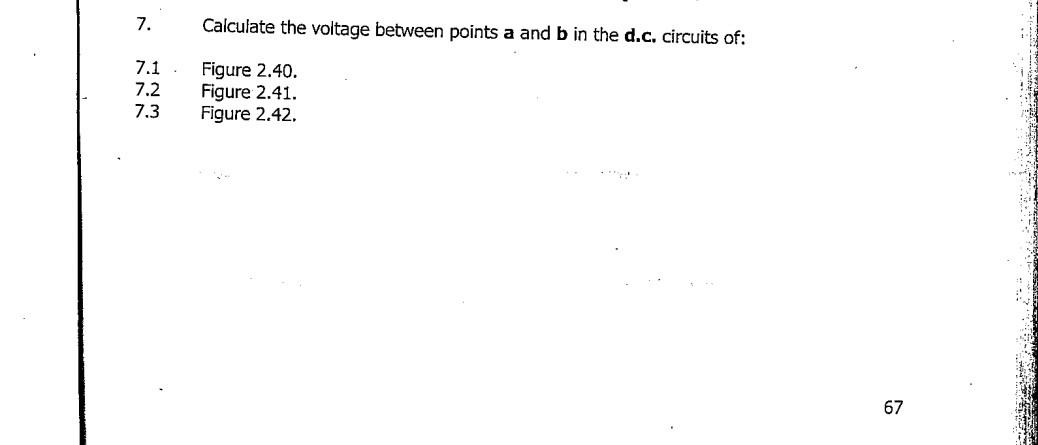 Solved 7. Calculate the voltage between points a and b in | Chegg.com