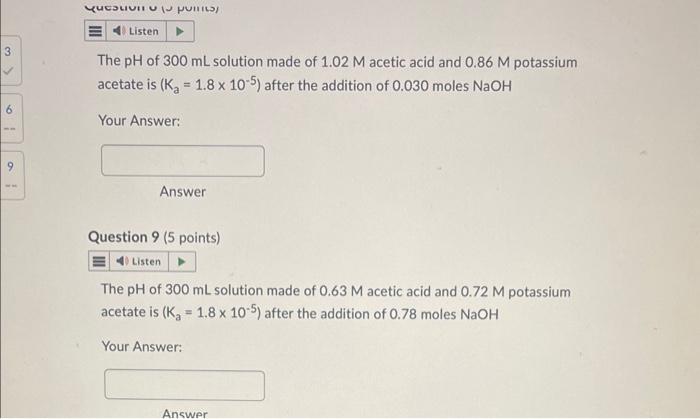 Solved Consider the following buffer system: 1.15MH3PO4 and | Chegg.com