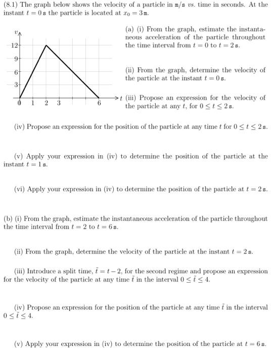 Solved Part 1:The graph below shows the velocity of a | Chegg.com