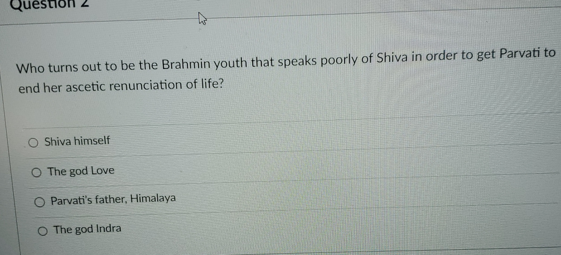 Solved Who turns out to be the Brahmin youth that speaks | Chegg.com