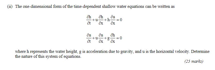 Solved (ii) ﻿The one-dimensional form of the time-dependent | Chegg.com