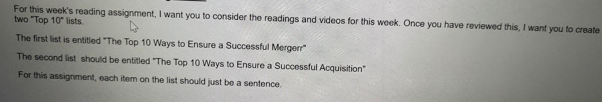 Solved For this week's reading assignment, I want you to | Chegg.com
