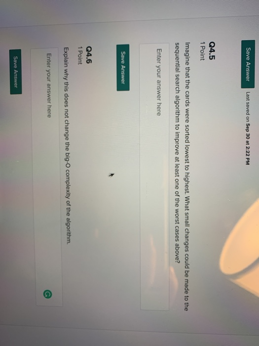 Solved Q4 Activity 3. Sequential Search 7 Points One common | Chegg.com