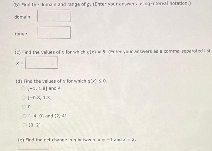 Solved The graph of a function g is given. (a) Find | Chegg.com