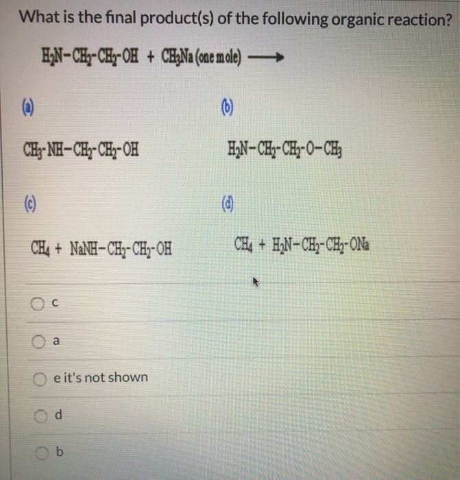 Solved What is the final product(s) of the following organic | Chegg.com