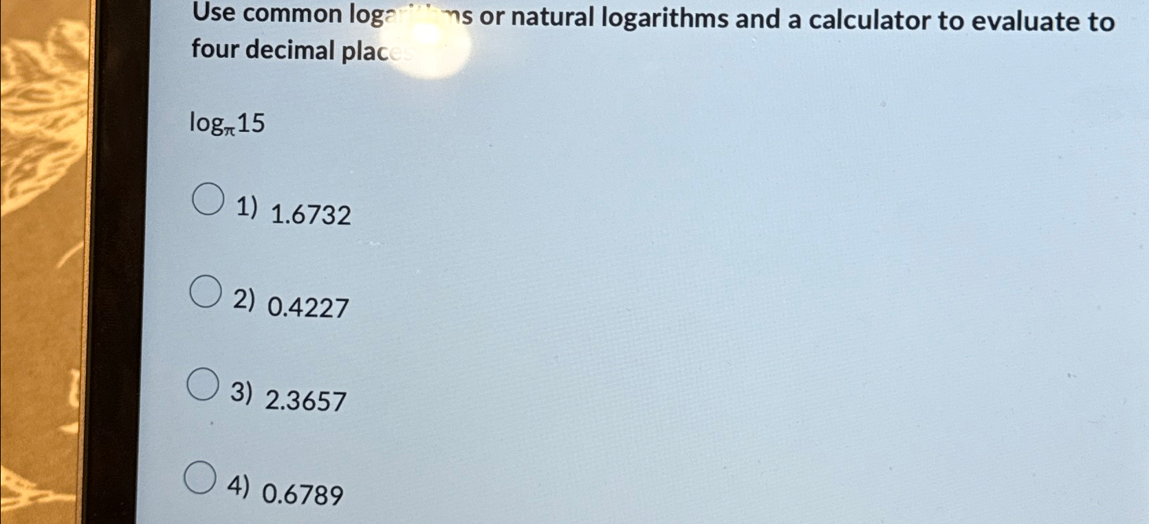 Solved Use common loge ns or natural logarithms and a | Chegg.com