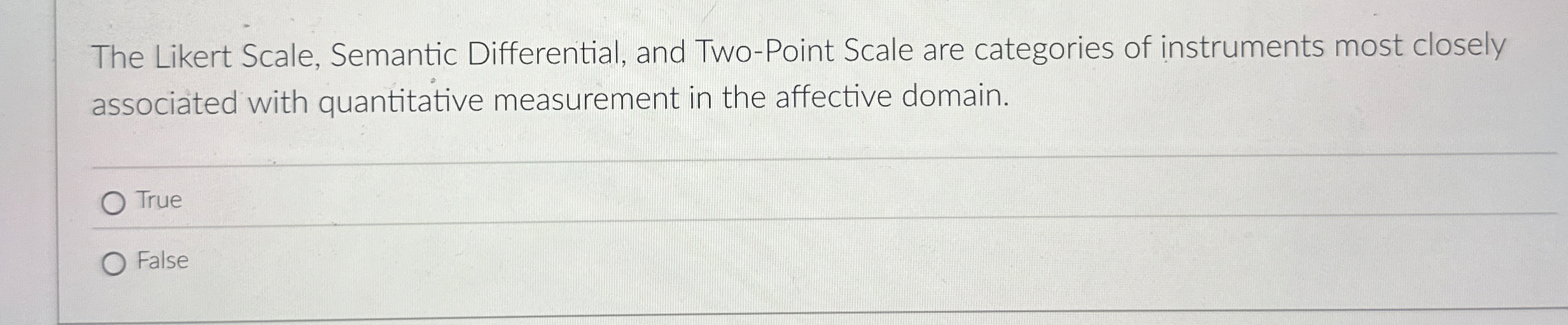 Solved The Likert Scale, Semantic Differential, and | Chegg.com