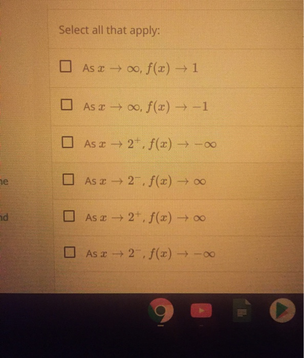 Solved Assignments Asymptotic Behavior of Rational Functions | Chegg.com