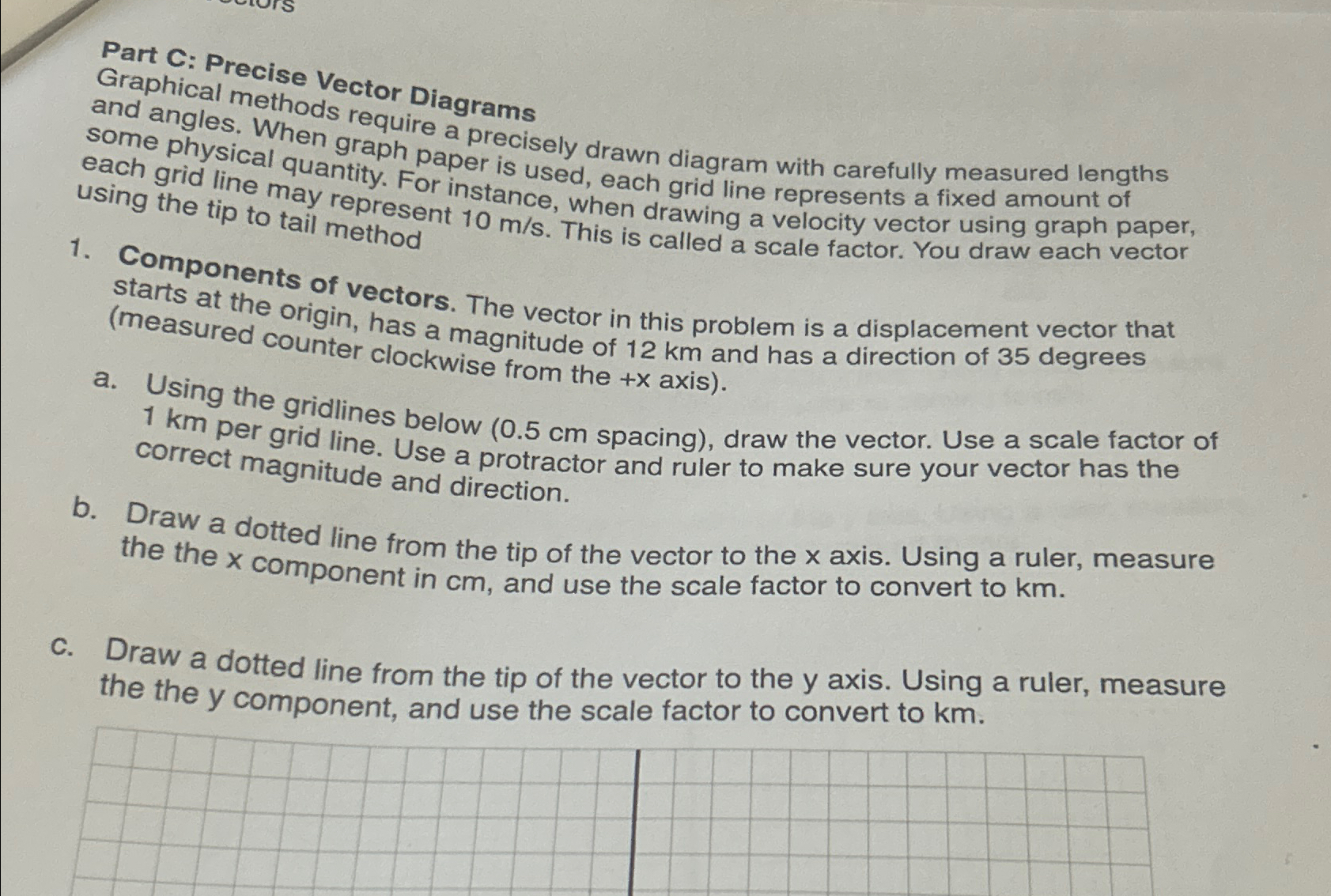 Solved Part C: Precise Vector DiagramsGraphical methods | Chegg.com