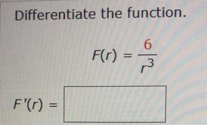 Solved Differentiate the function. F(T) = F'(C) = | Chegg.com