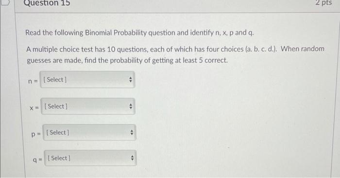 Solved Read the following Binomial Probability question and | Chegg.com