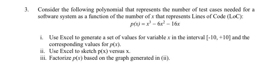 Solved Consider the following polynomial that represents the | Chegg.com