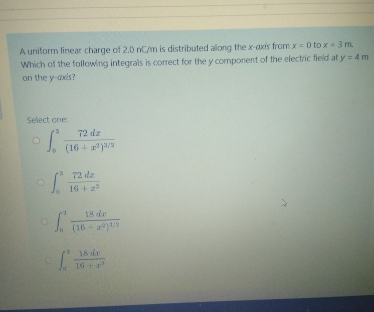 Solved A uniform linear charge of 2.0 nC/m is distributed | Chegg.com