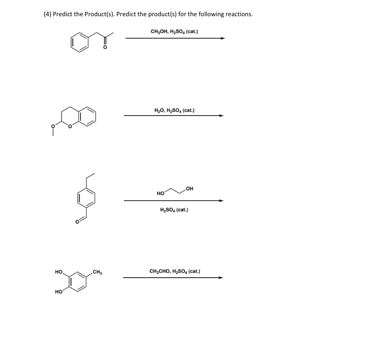 Predict the Product(s). ﻿Predict the product(s) ﻿for | Chegg.com