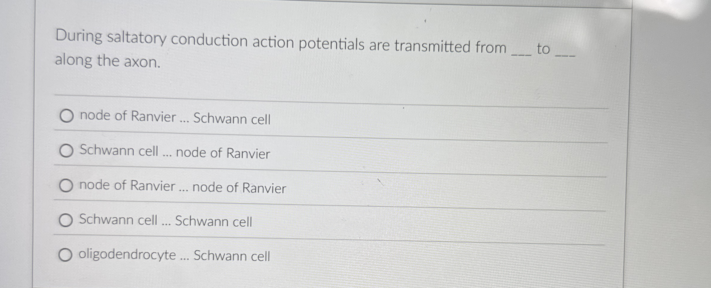 Solved During saltatory conduction action potentials are | Chegg.com