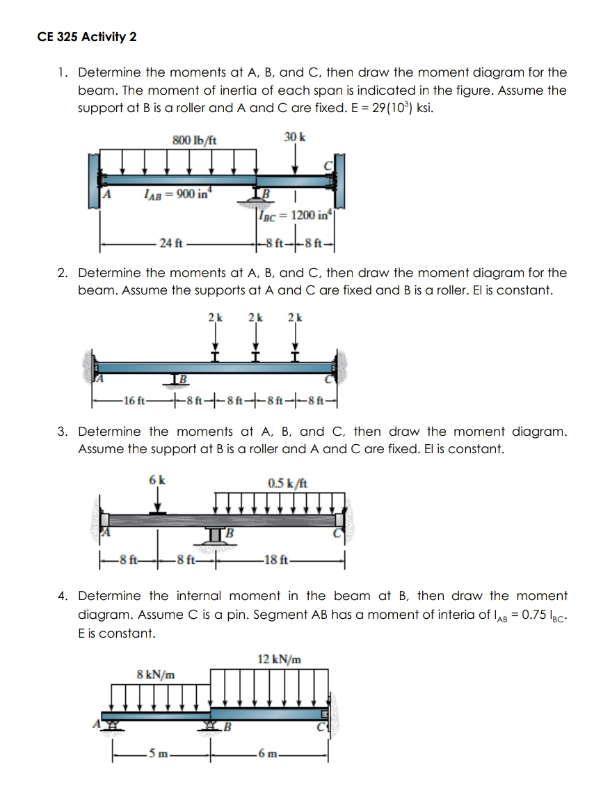Use 5 ﻿methods per problems1.) ﻿ Conjugate Beam | Chegg.com