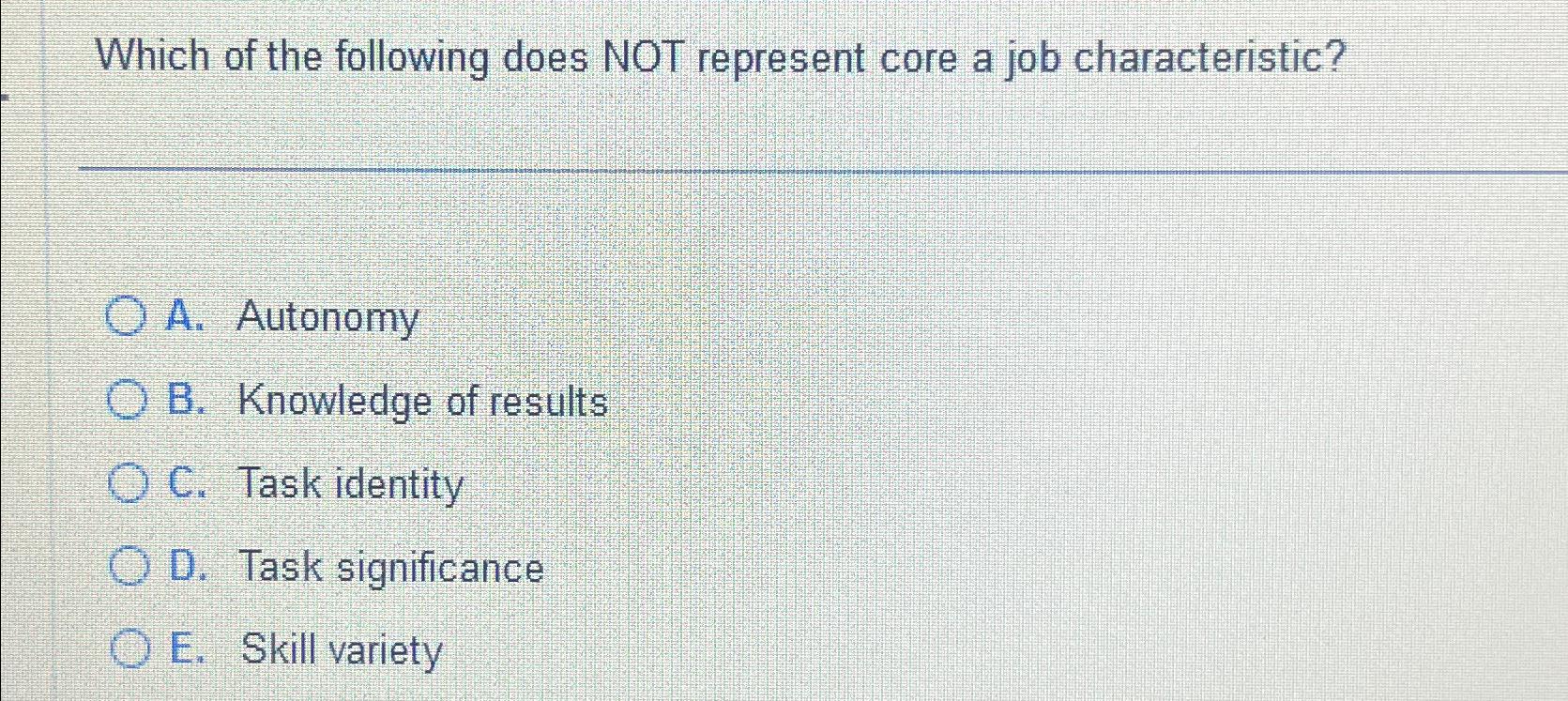 Solved Which of the following does NOT represent core a job | Chegg.com