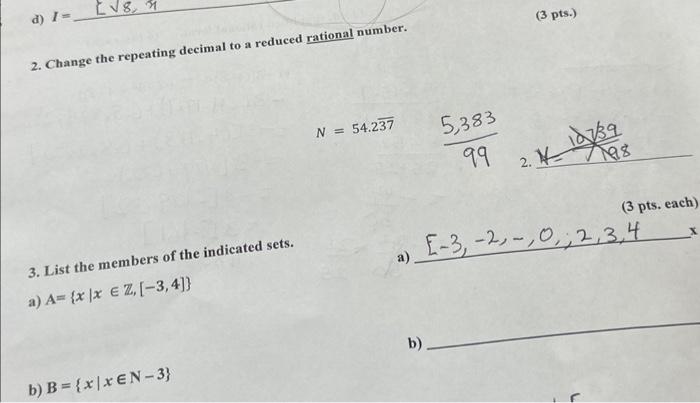 Solved 2. Change the repeating decimal to a reduced rational | Chegg.com