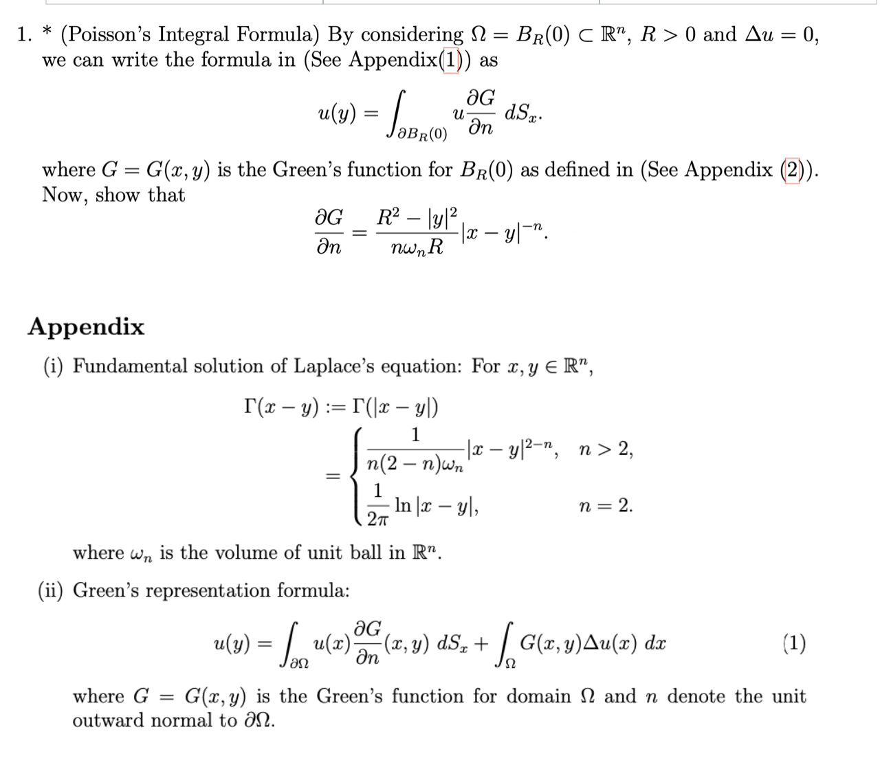 Solved (Poisson's Integral Formula) ﻿By considering | Chegg.com