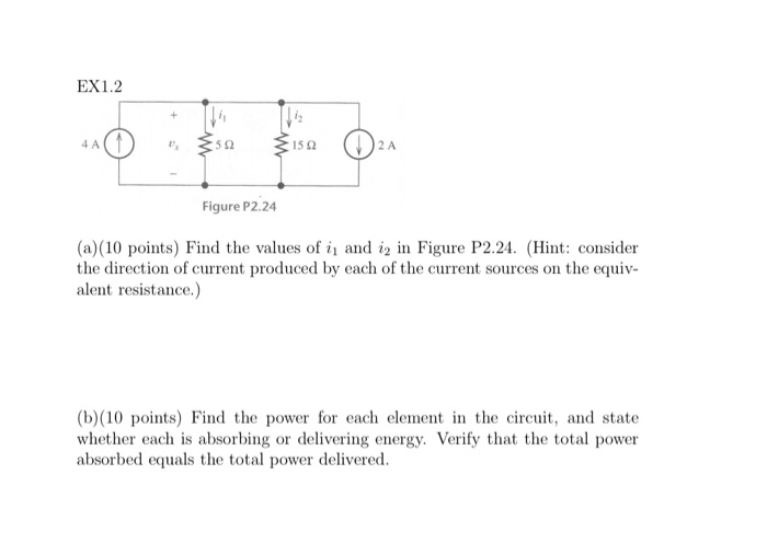 Solved EX1.2 4 1 0 352 3152 2A Figure P2.24 (a)(10 points) | Chegg.com