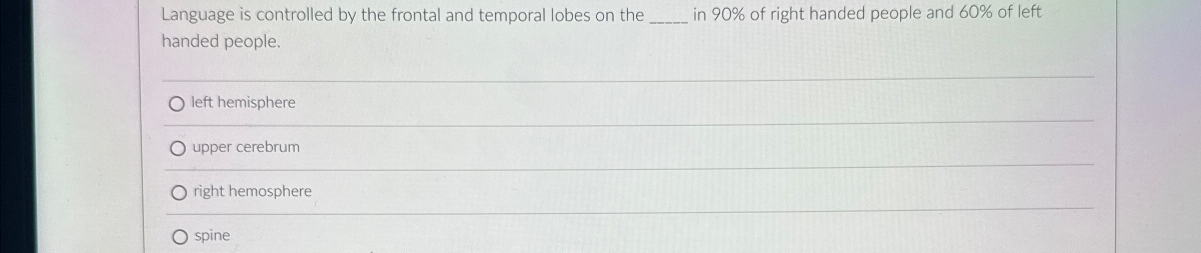 Solved Language is controlled by the frontal and temporal | Chegg.com