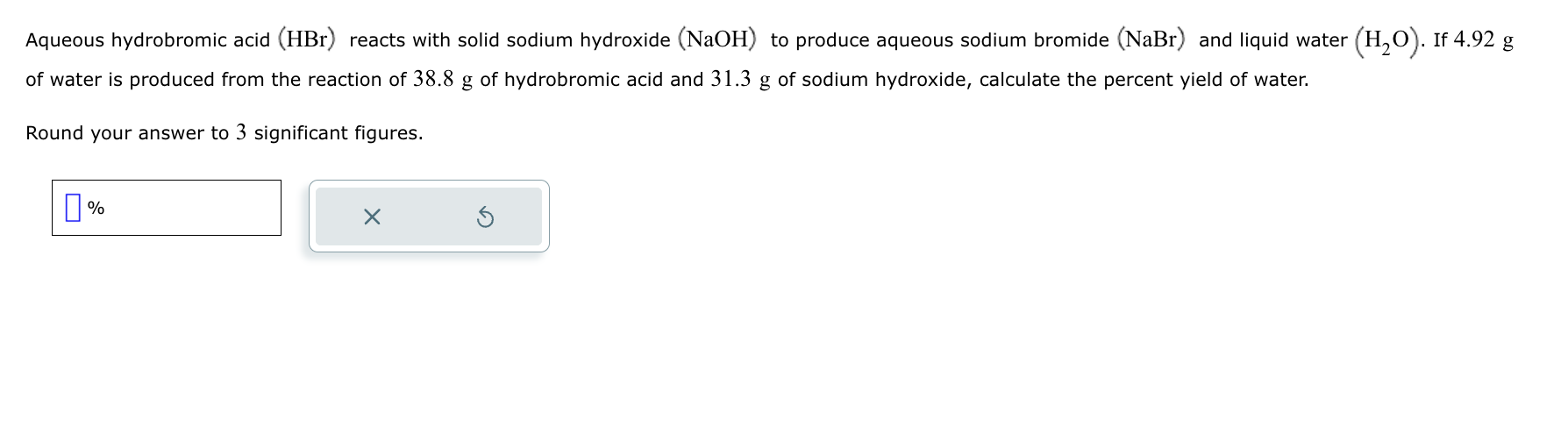 Solved Aqueous hydrobromic acid (HBr) ﻿reacts with solid | Chegg.com