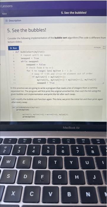 Solved 5. See the bubbles! Consider the following | Chegg.com