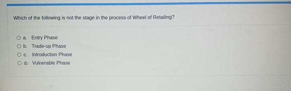 Solved Which of the following is not the stage in the | Chegg.com