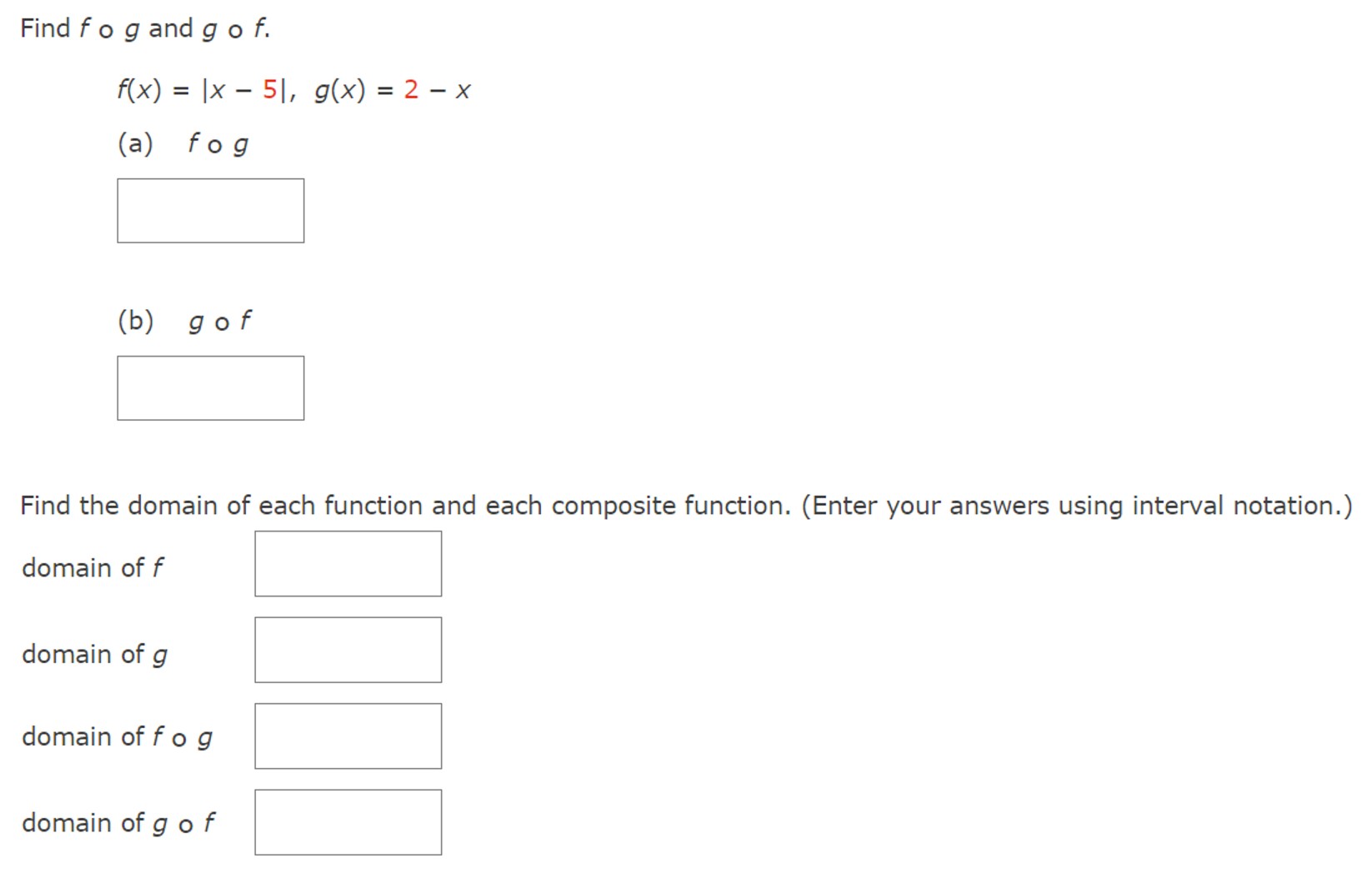 Solved Find f@g ﻿and | Chegg.com
