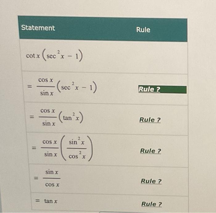 Solved Statement Rule | Chegg.com