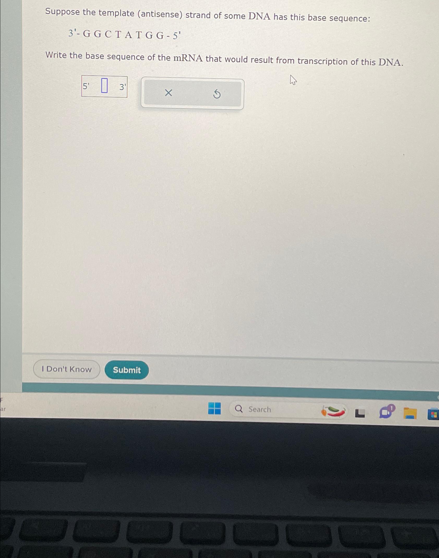 Solved Suppose the template (antisense) ﻿strand of some DNA | Chegg.com
